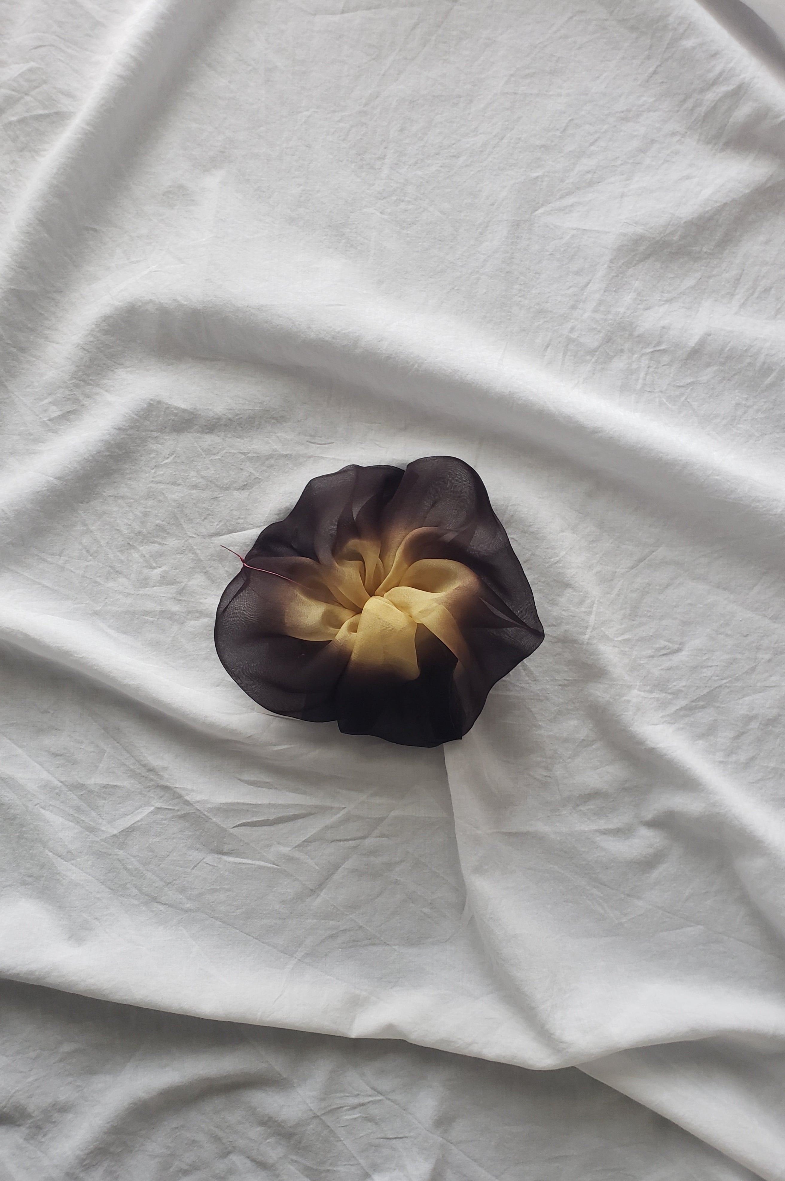 Mini Scrunchie Hand Dyed Silk Organza Brown/Gold Duo – Gliese 504